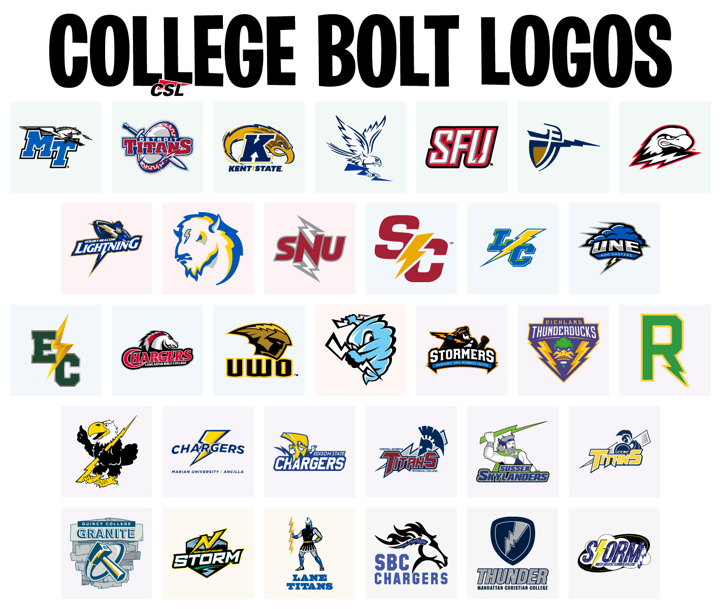 Alle College Sport Logos