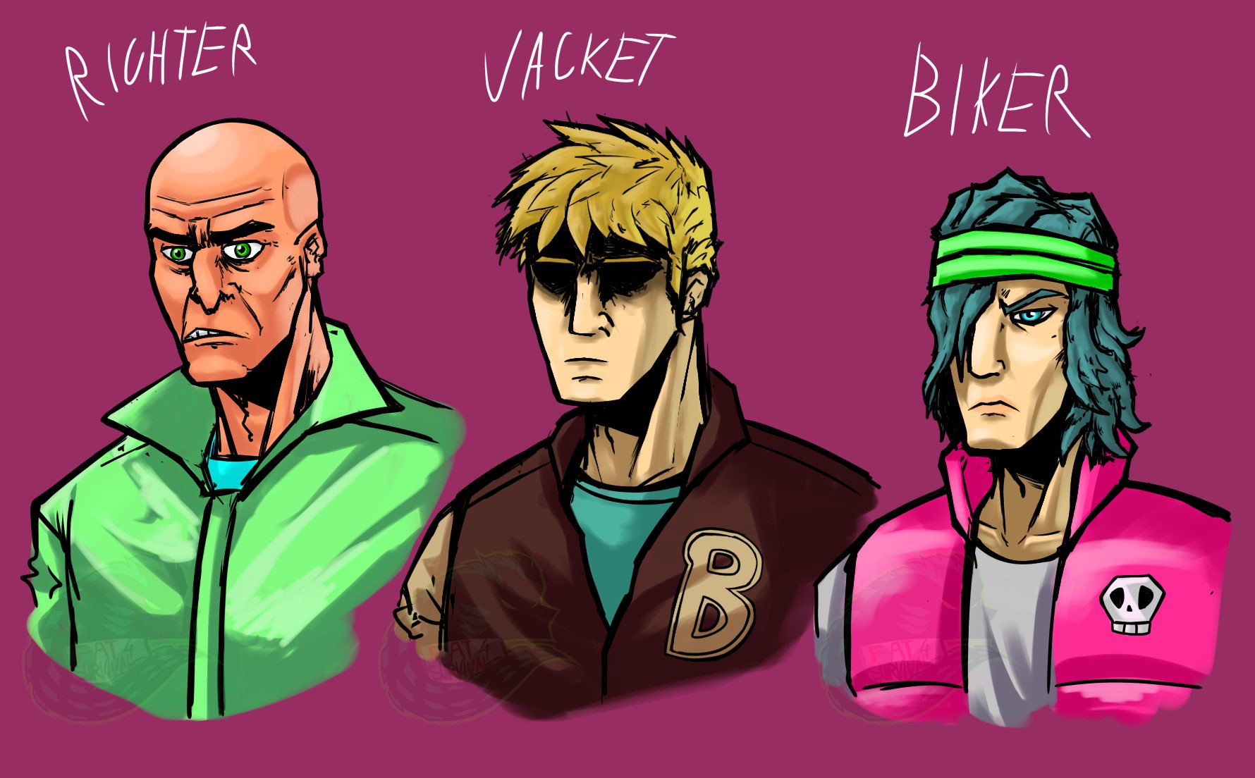 Hotline Miami Biker Sketches Hotline Miami Biker PNG Images, Hotline