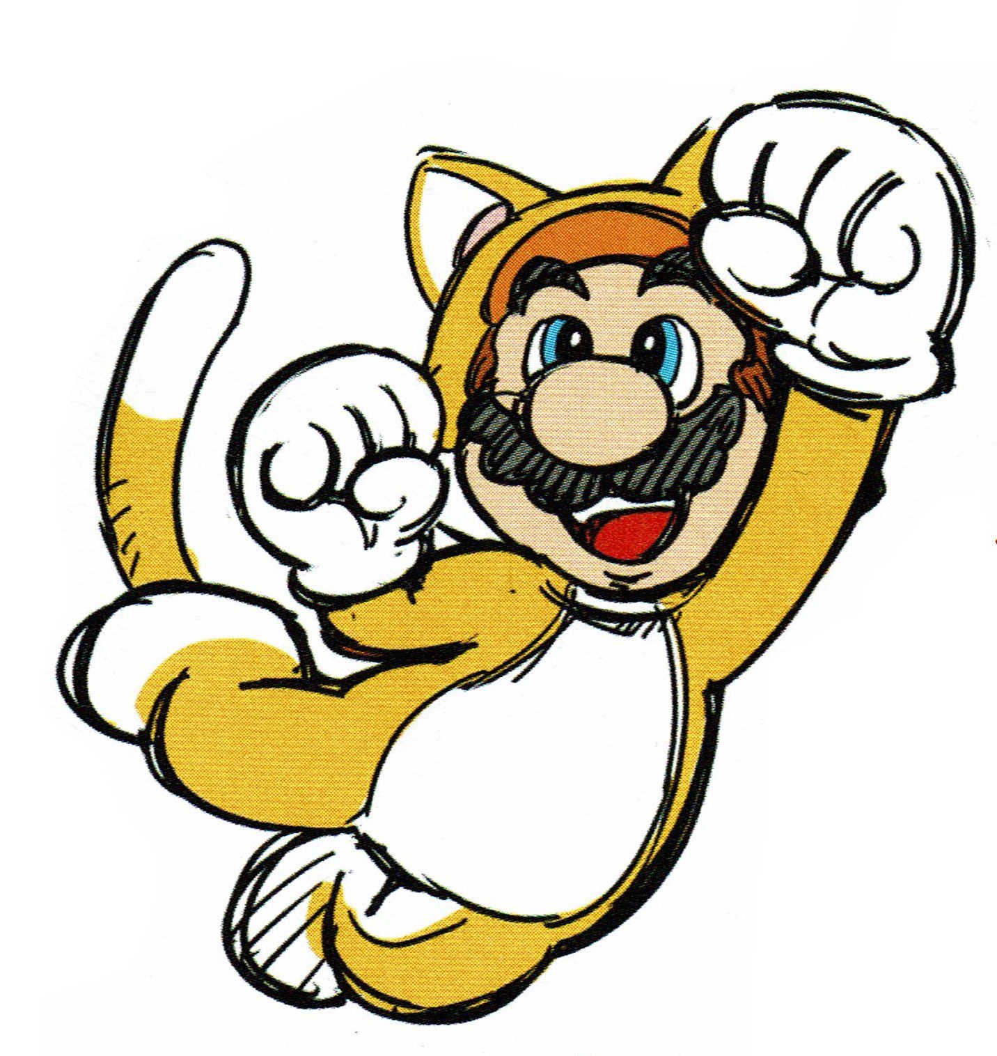 Super Mario Bros Cat New Super Mario Bros. 2: Weißer Tanooki Anzug
