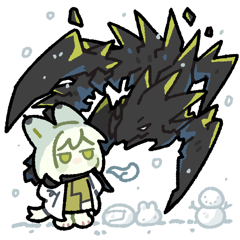 Mon3tr「#アークナイツ Kal'tsit & Mon3tr 」|햄작のイラスト