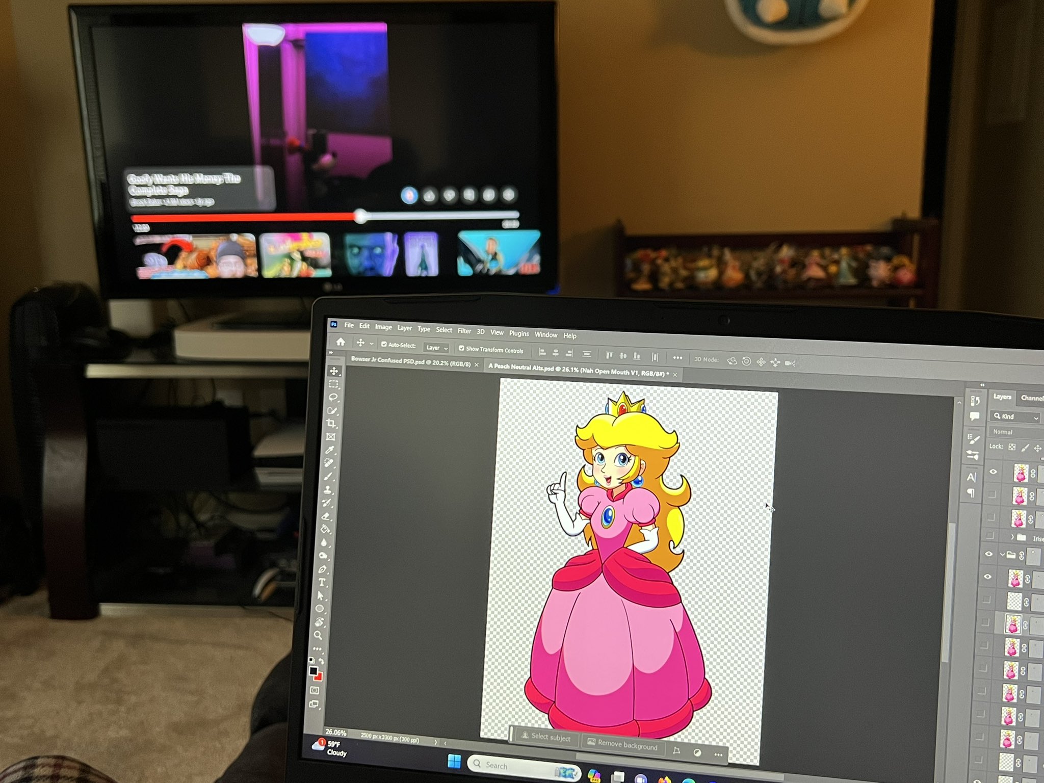 Confused Princess Peach