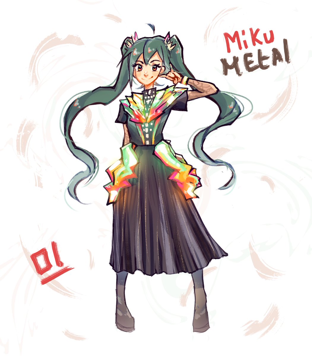 初音ミク 「Miku - Metal ?? 」|meekieのイラスト