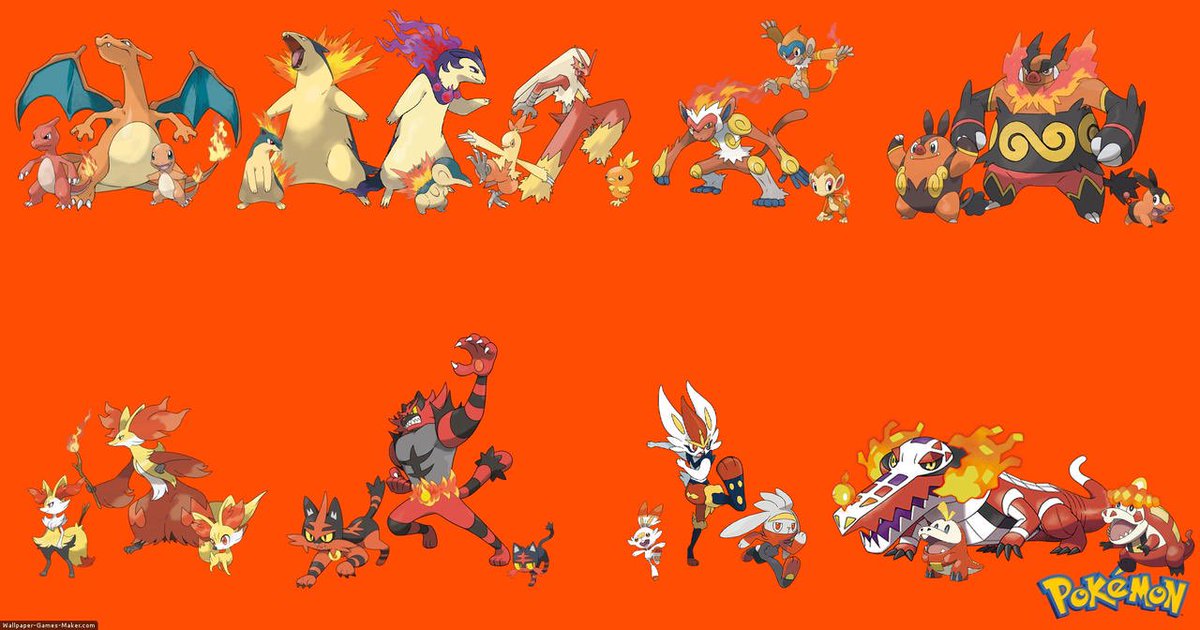 Pokemon Fire Starters Evolutions