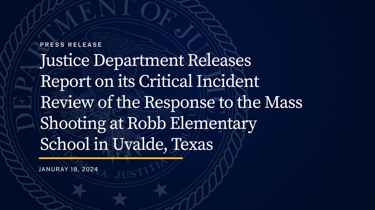 "The law enforcement response to the mass shooting at Robb Elementary ...