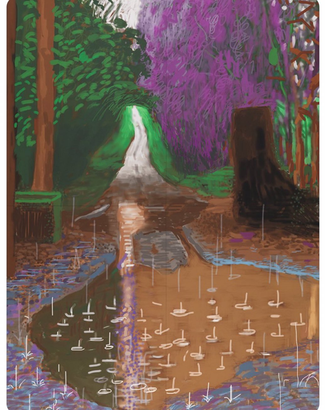 David Hockney Rain David Hockney | Light & Water | Andipa Editions