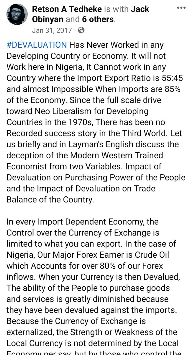 Devaluation As A Tool of Internal Socio Economic Sabotage! By Retson AO ...