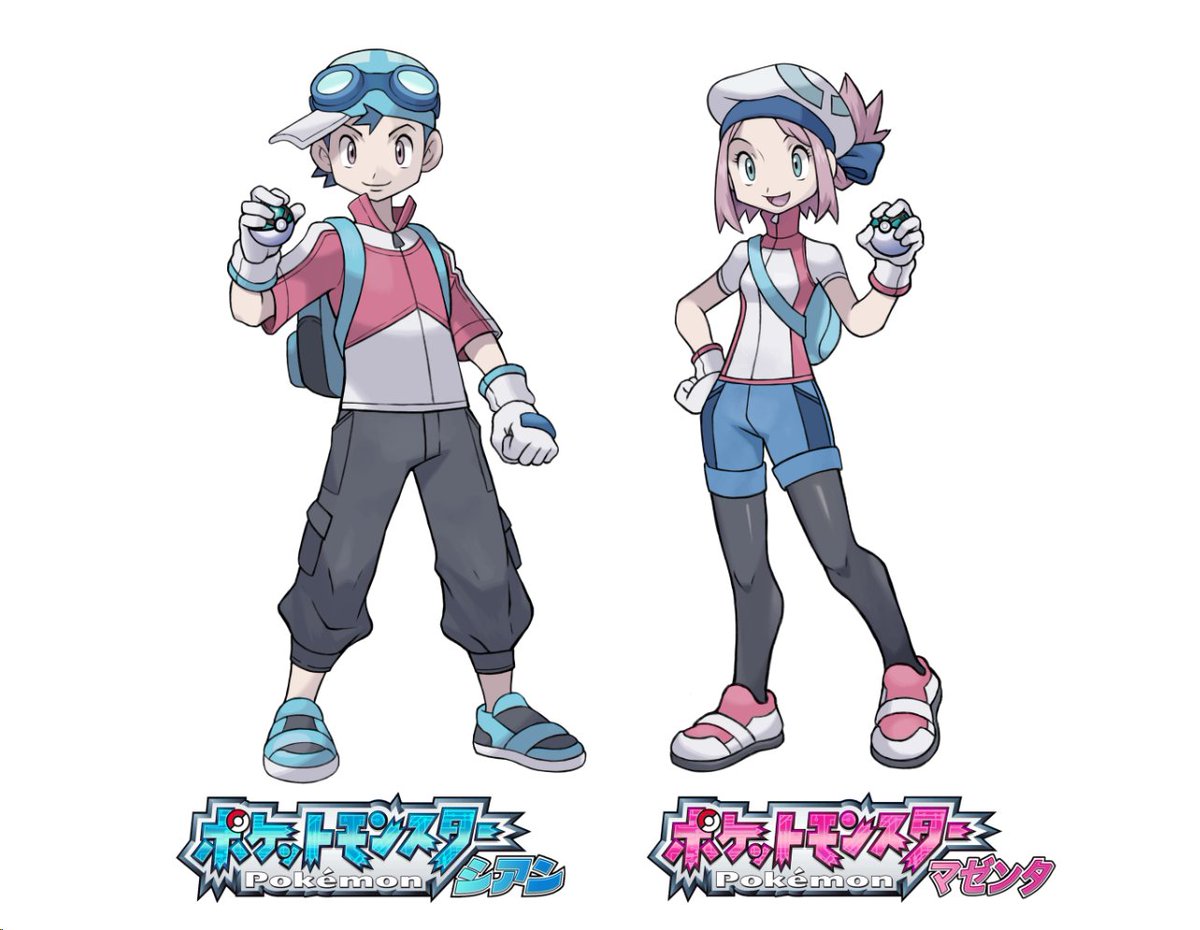 「Meet the protagonists of Pokemon Cyan an」|hyoのイラスト