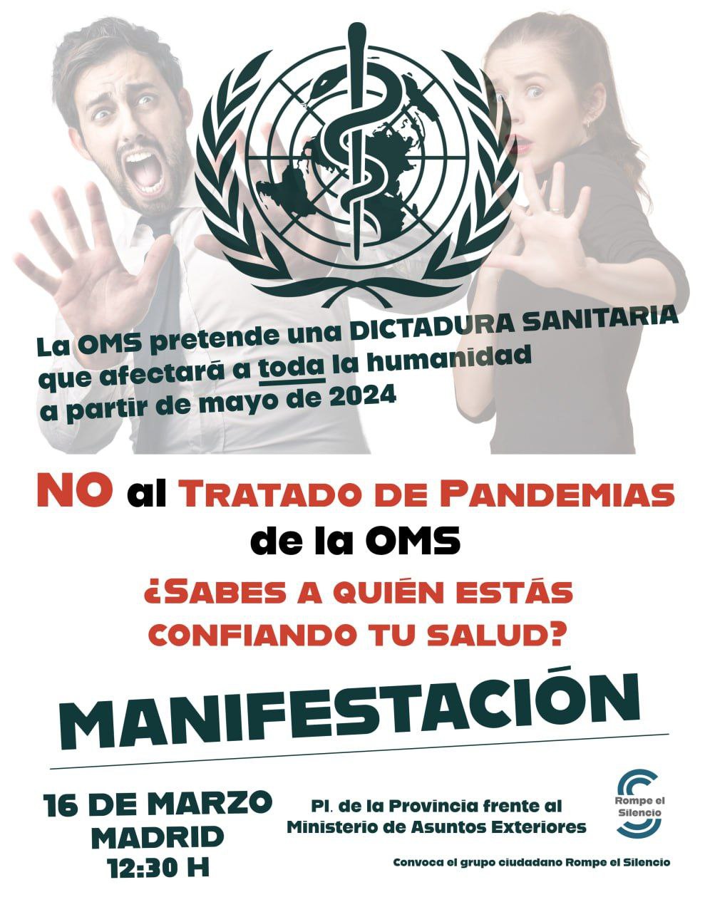 HUMANIDAD UNIDA AHORA (3) «STOP OMS» (¿aún crees que es por tu bien ...