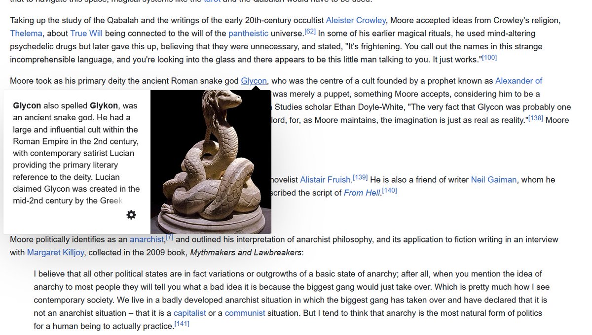 Alan Moore is an occultist, ceremonial magician, and anarchist 🐦‍⬛🐈‍⬛ ...