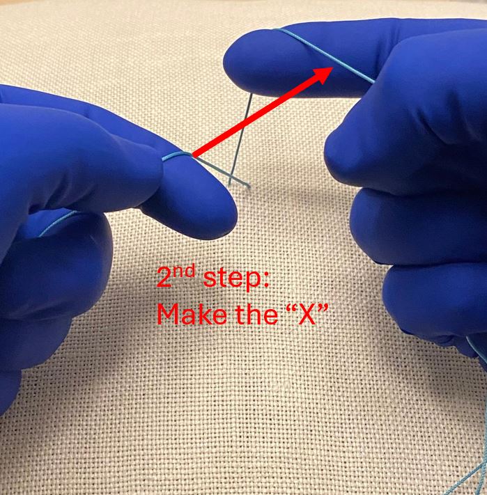 🧵regarding the technique of 2-handed knot tying: This one is for ...