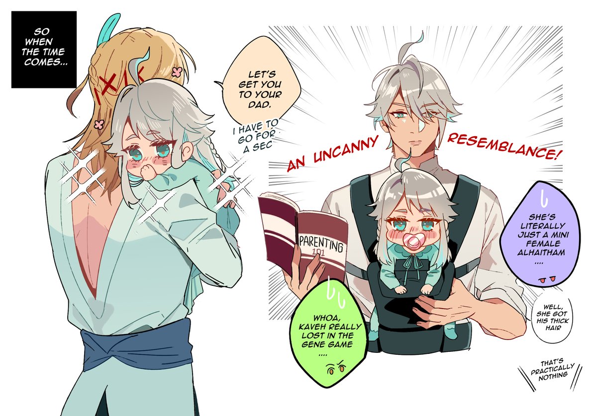 「modern omegaverse au haikaveh ⚠️mpreg ((sorry my head is ju」rere 🍲COMMSの漫画