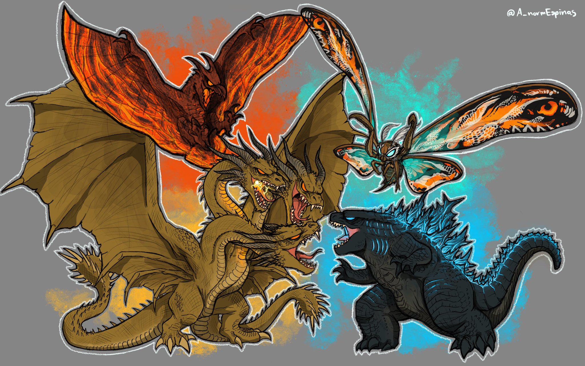 Godzilla Mothra King Ghidorah Rodan