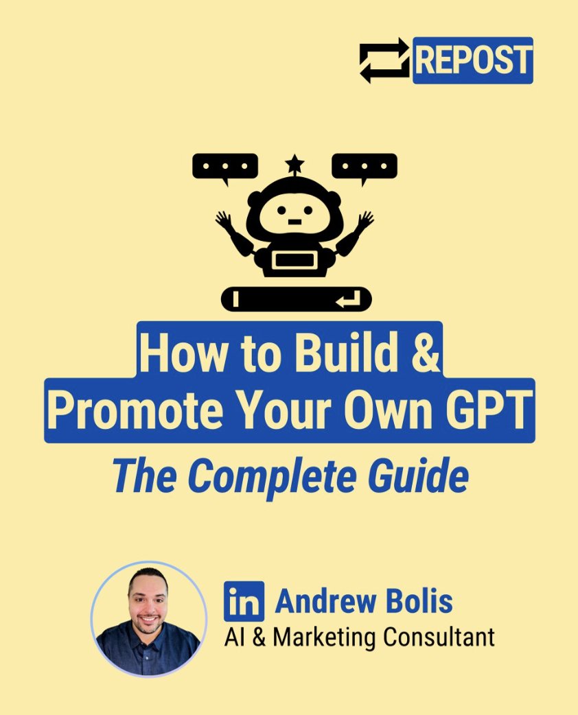 How to Build & Promote Your Own GPT - Thread from Andrew Bolis @AndrewBolis - Rattibha