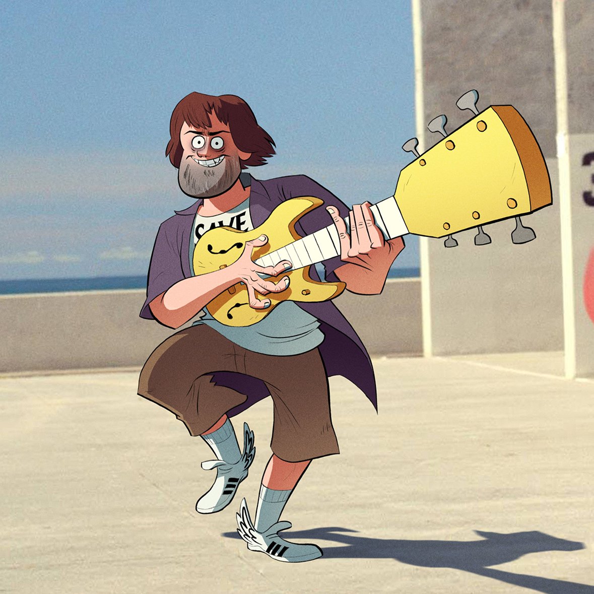 An illustration of Jack Black I made in 2018, inspired by the Gorillaz ...