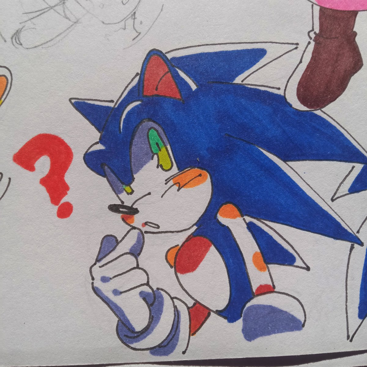 Sonic Confused Art