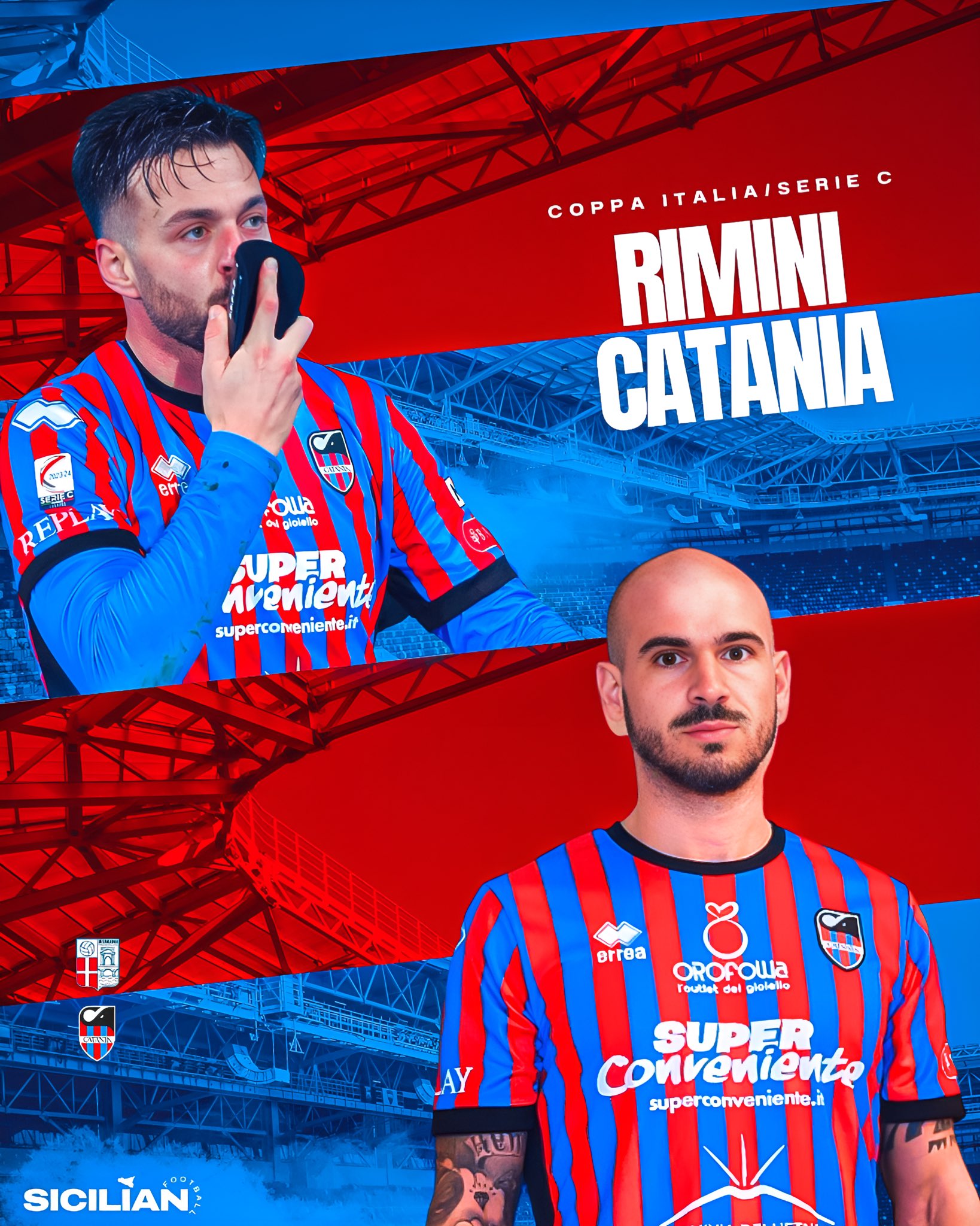 Catania En Serie C Italia Gabriel Lunetta Of Catania Reacts During The