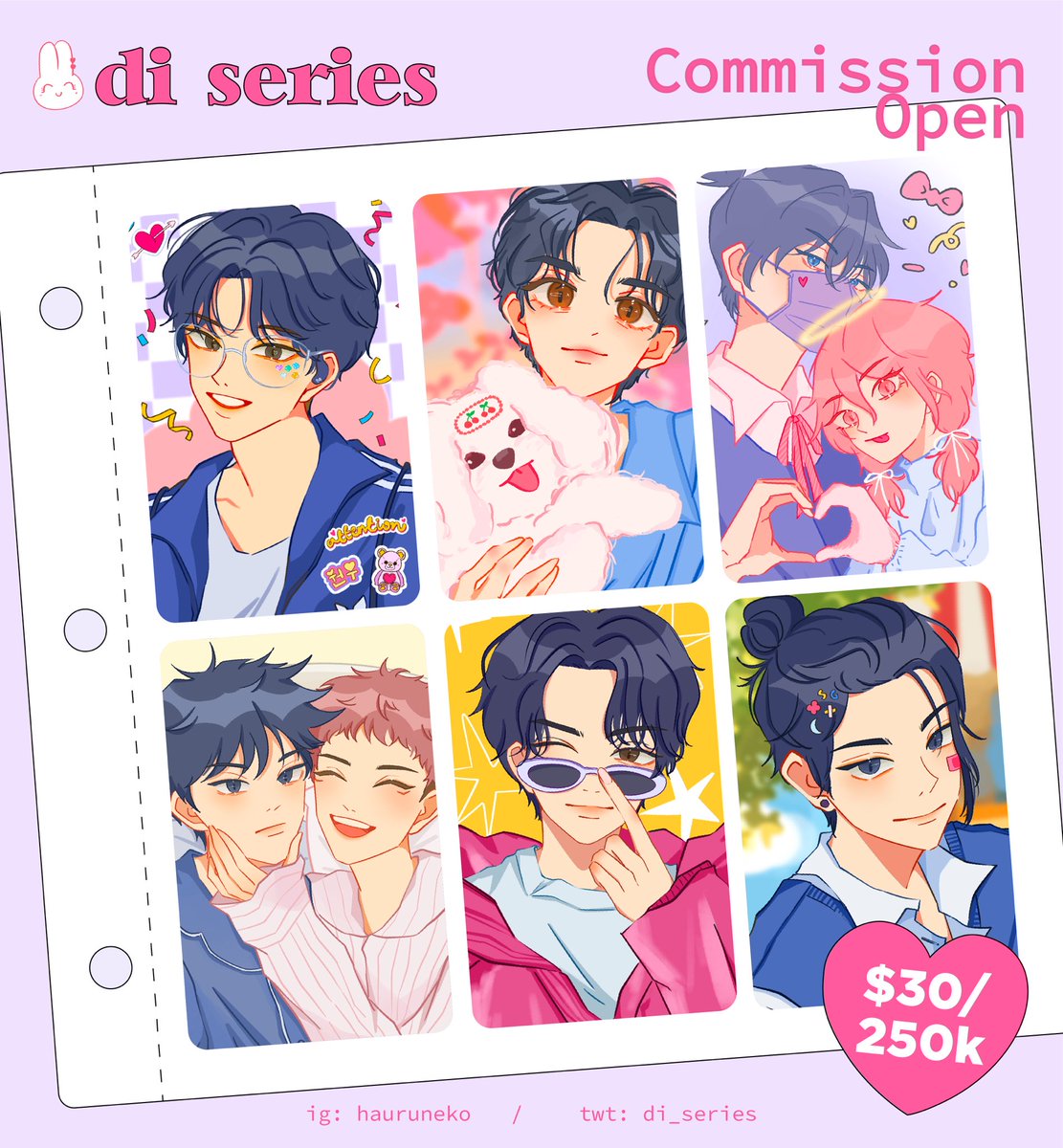 「RTs💘 bust up comms is open! $30 / 250k for a drawing like 」dain🐈‍⬛の漫画