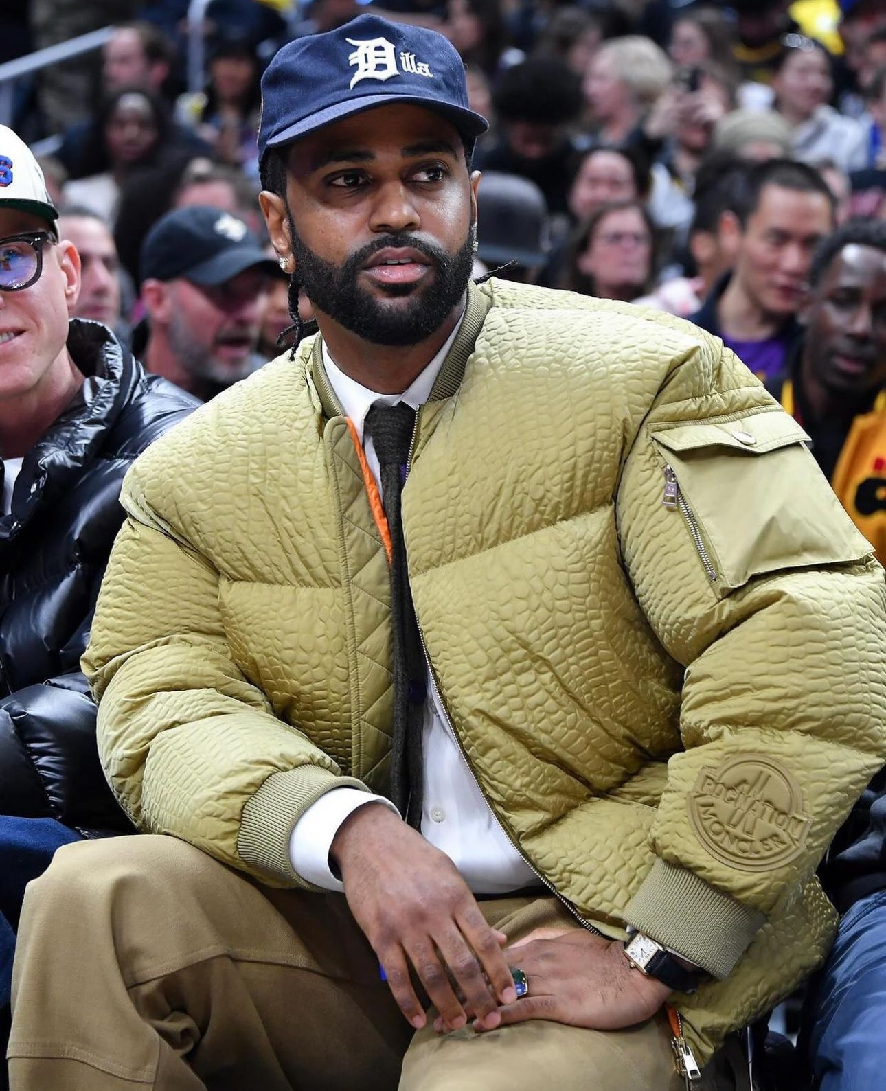 Big Sean rocking the RocNation / Jay-Z designed bomber jacket in ...