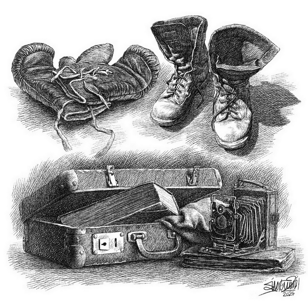 Cross Hatching Still Life