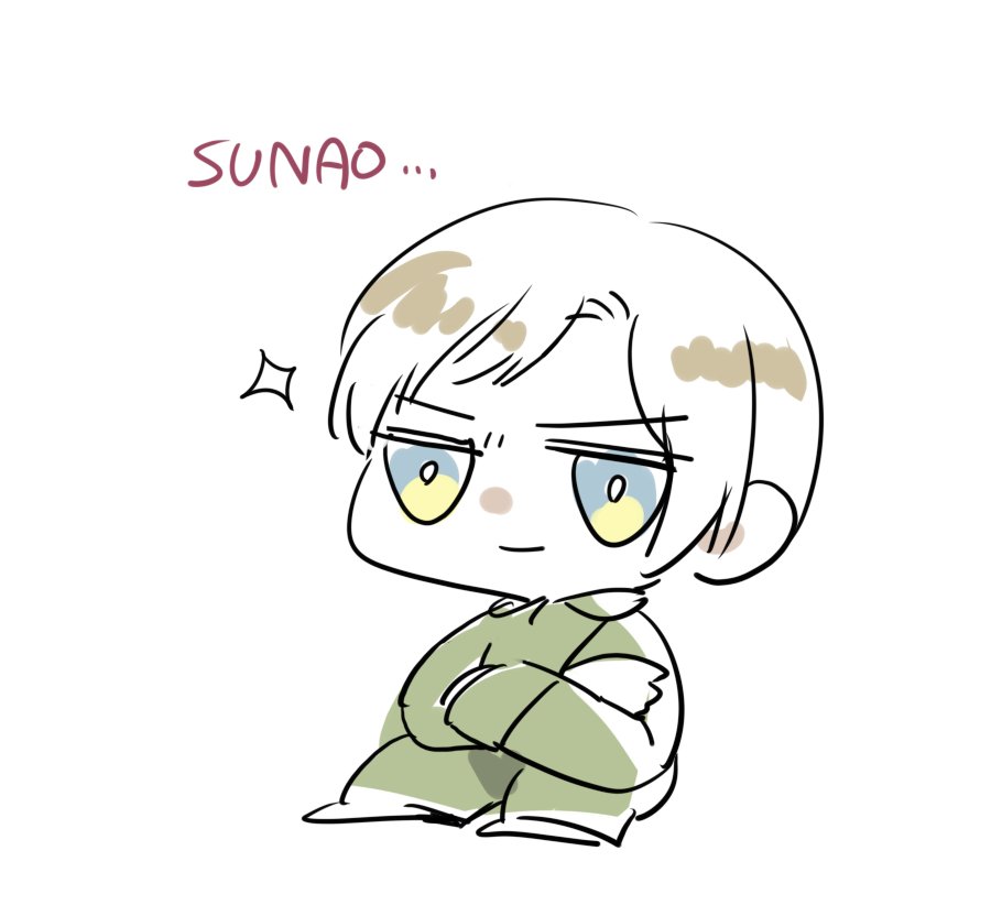 1boy male focus chibi crossed arms solo white background military ...