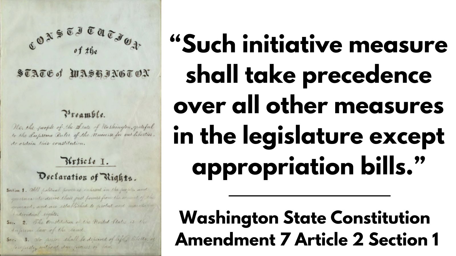 Washington State Constitution Washington State Vs. United States