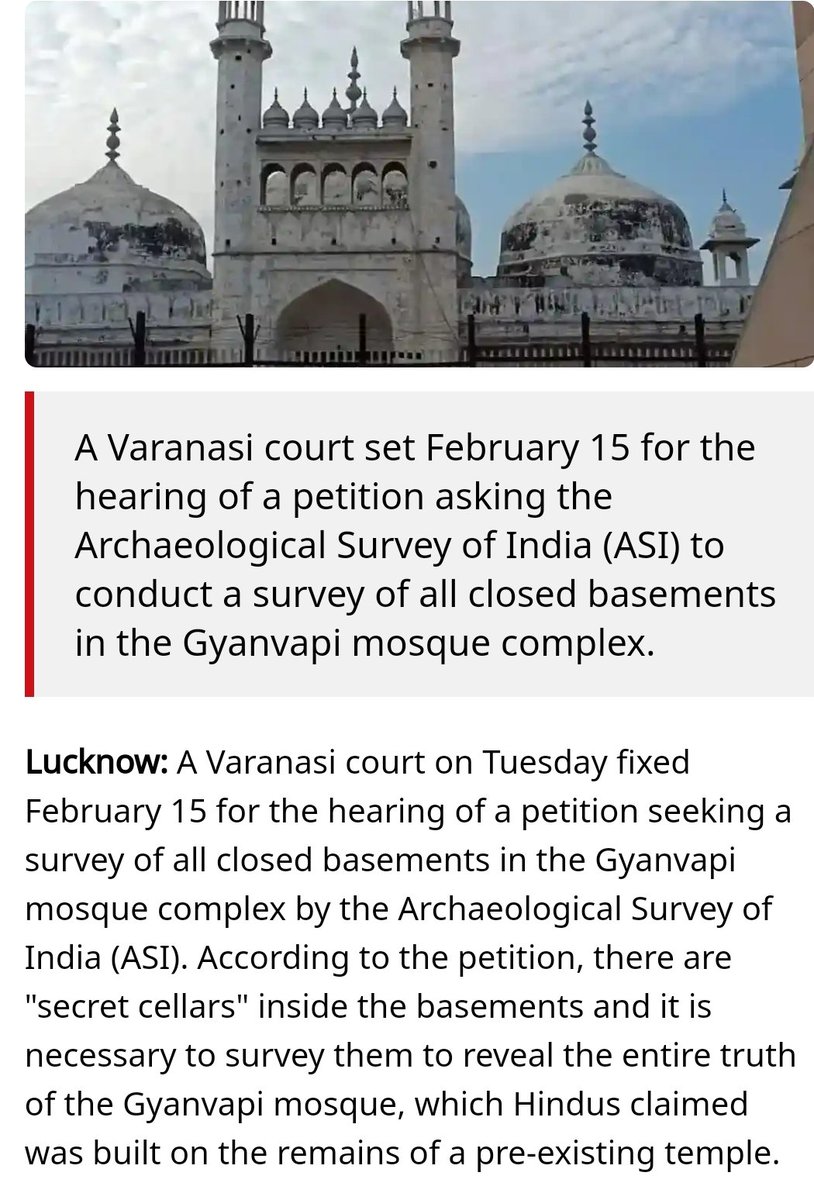 #Thread | Why Demolition, Archeological Excavation of Gyanvapi Masjid ...