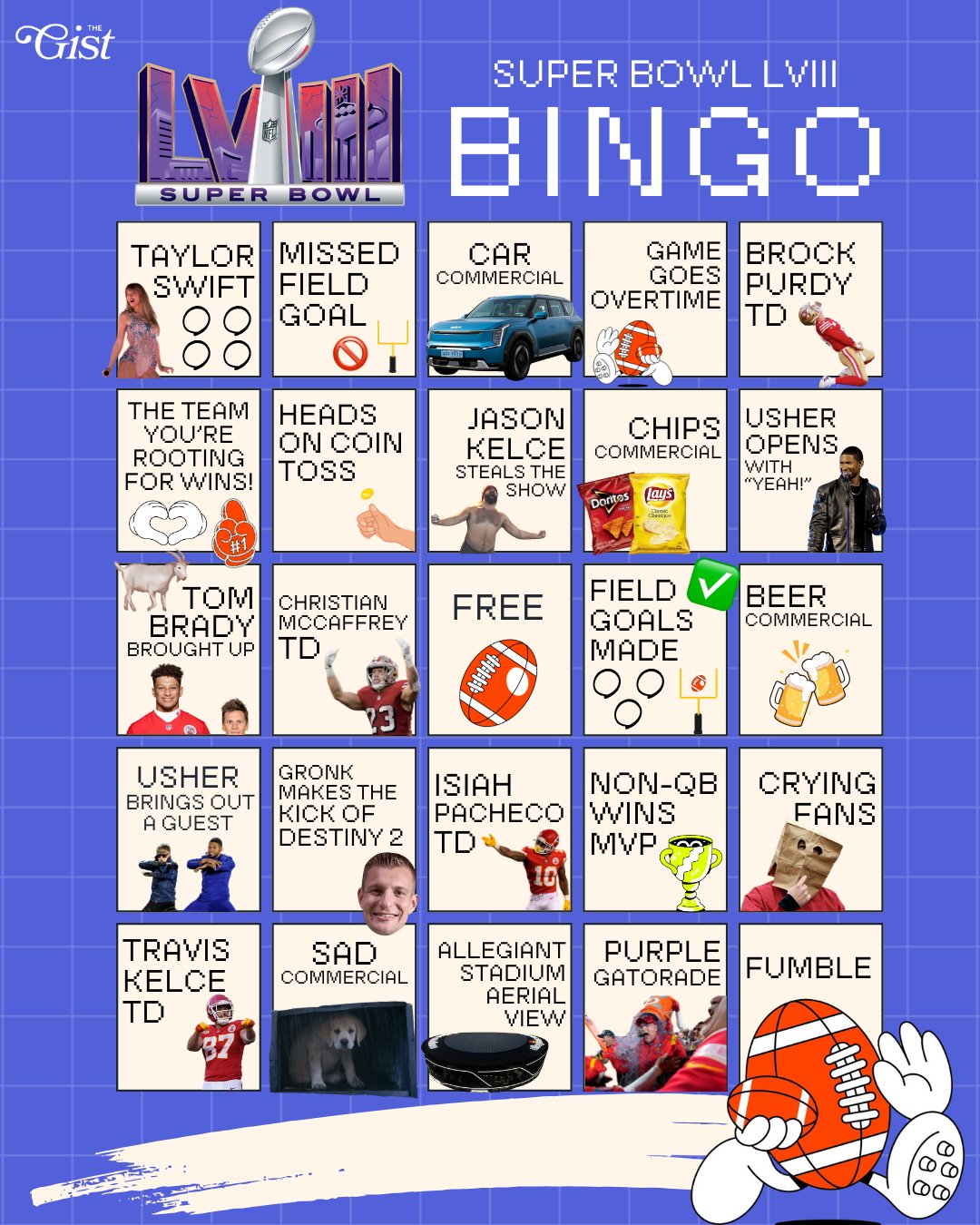 super bowl bingo card☣️ prepare-se para apostar com emoção nos ...