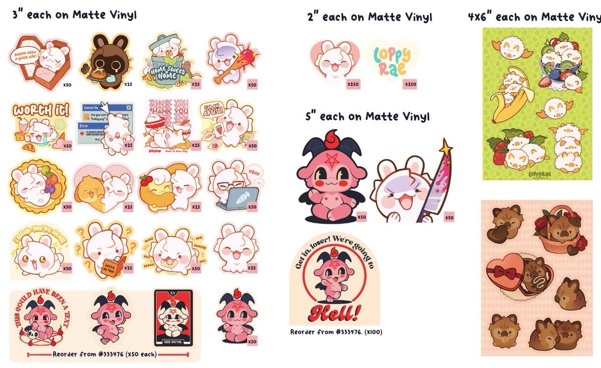 「Put in the order for big spring sticker update… (And restock」Loppy Rae ...