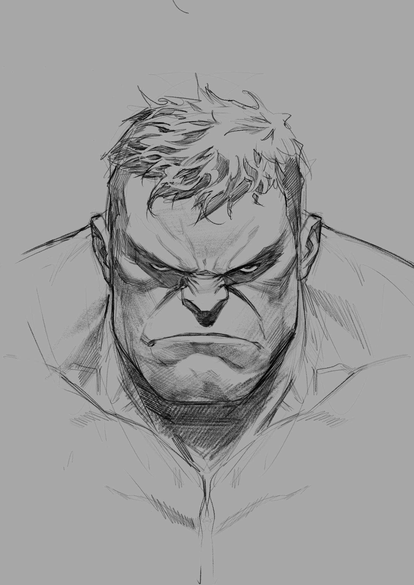 The Incredible Hulk Face Drawings