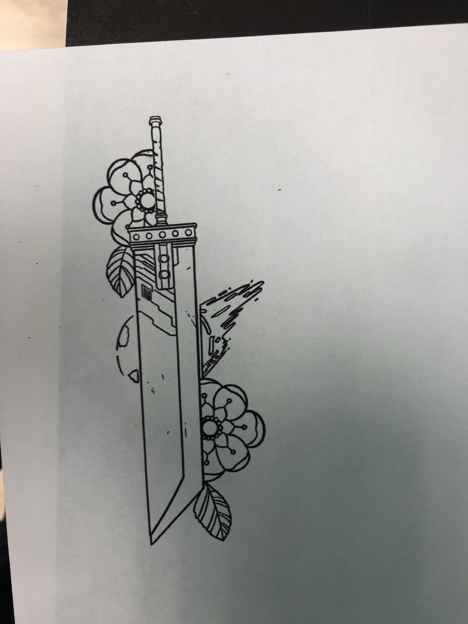 Final Fantasy 7 Buster Sword Tattoo