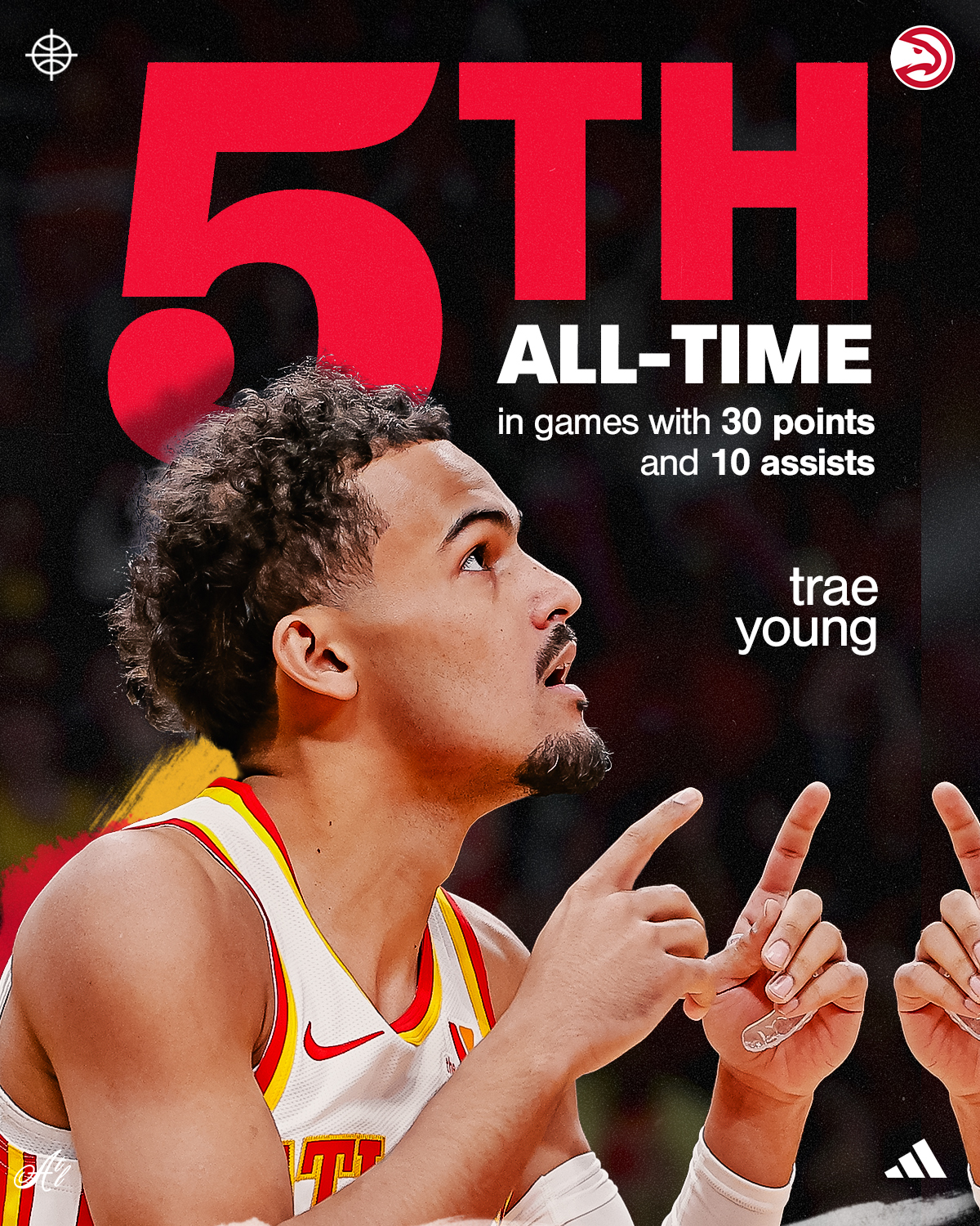 Trae Young has recorded his 77th-career game with 30 PTS & 10 AST, the ...