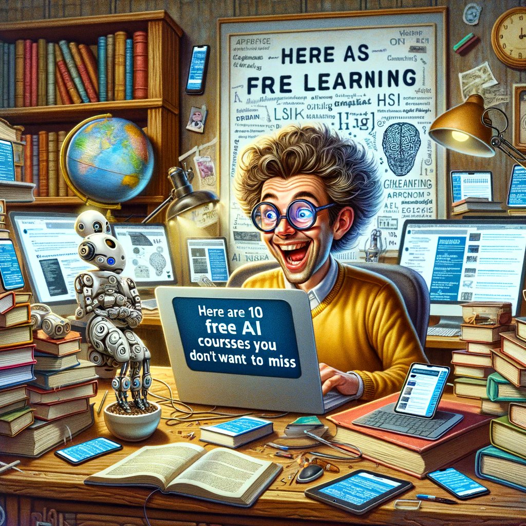 If you aren't learning AI, you're falling behind. Here are 10 FREE AI ...