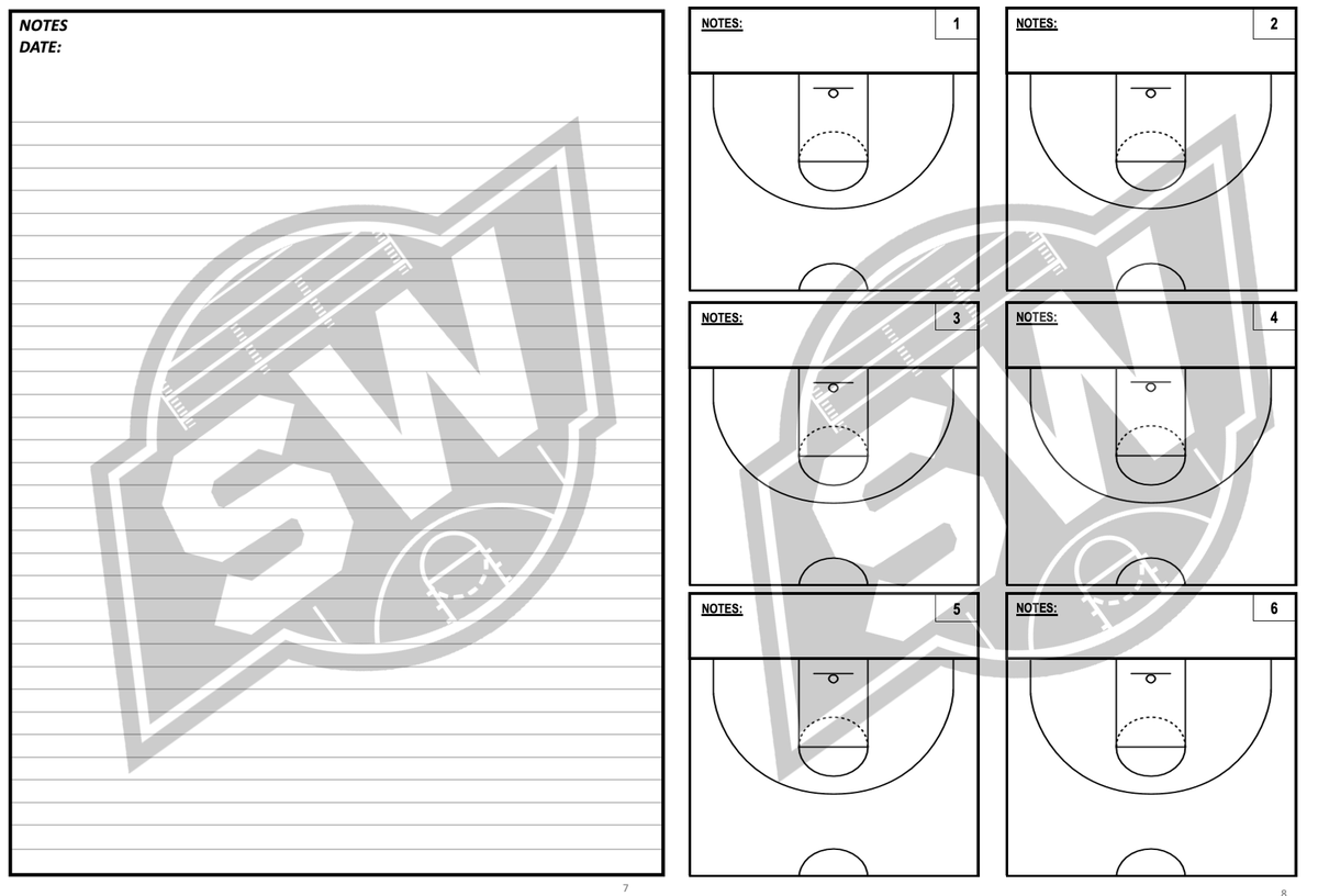 Basketball Coaches Court Diagram Printable