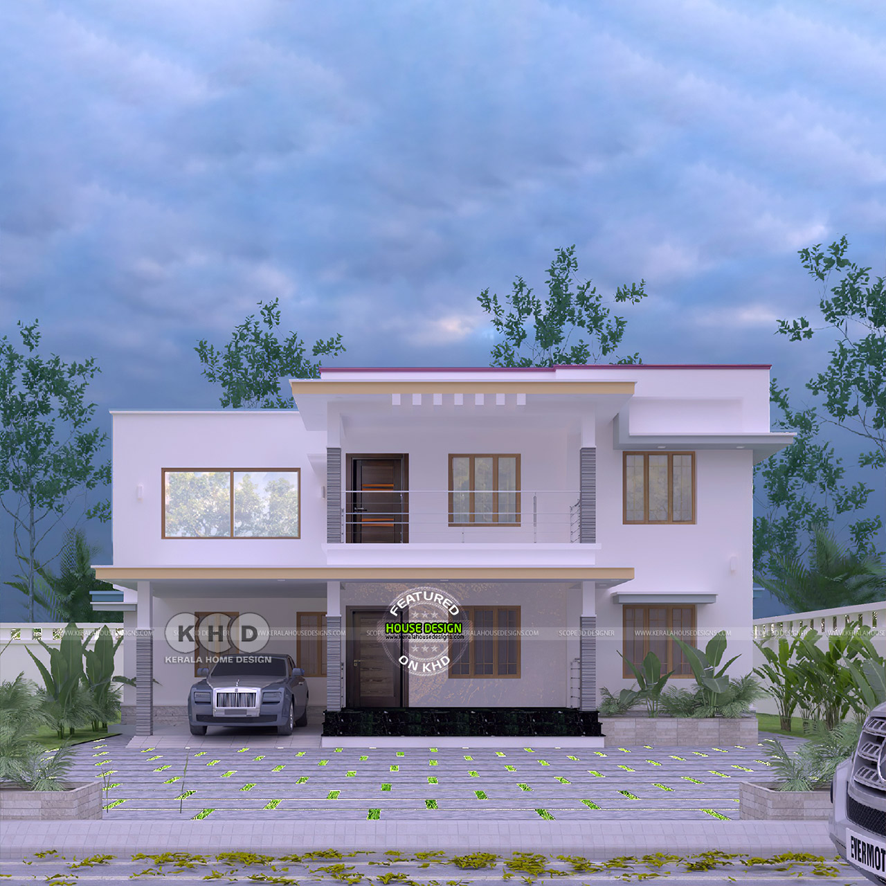Twe Story House Plans Flat Roof Modern Unique Contemporary Style House
