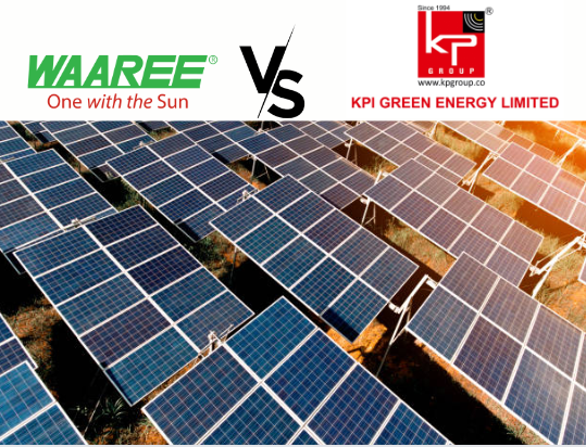 ♻️Waaree Renewables Technologies Ltd V/s KPI Green Energy Ltd ♻️Comparison of two Solar Power ...