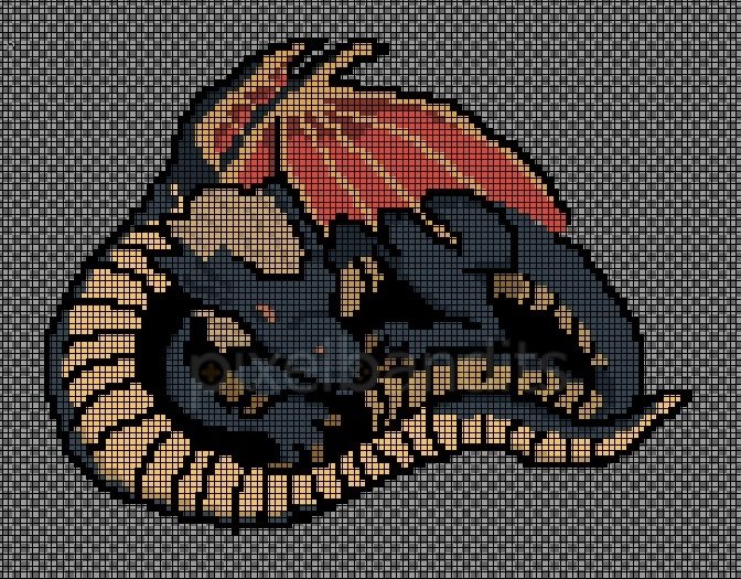 Minecraft Dragon Pixel Art Minecraft Pixel Art Goku From Dragon Ball