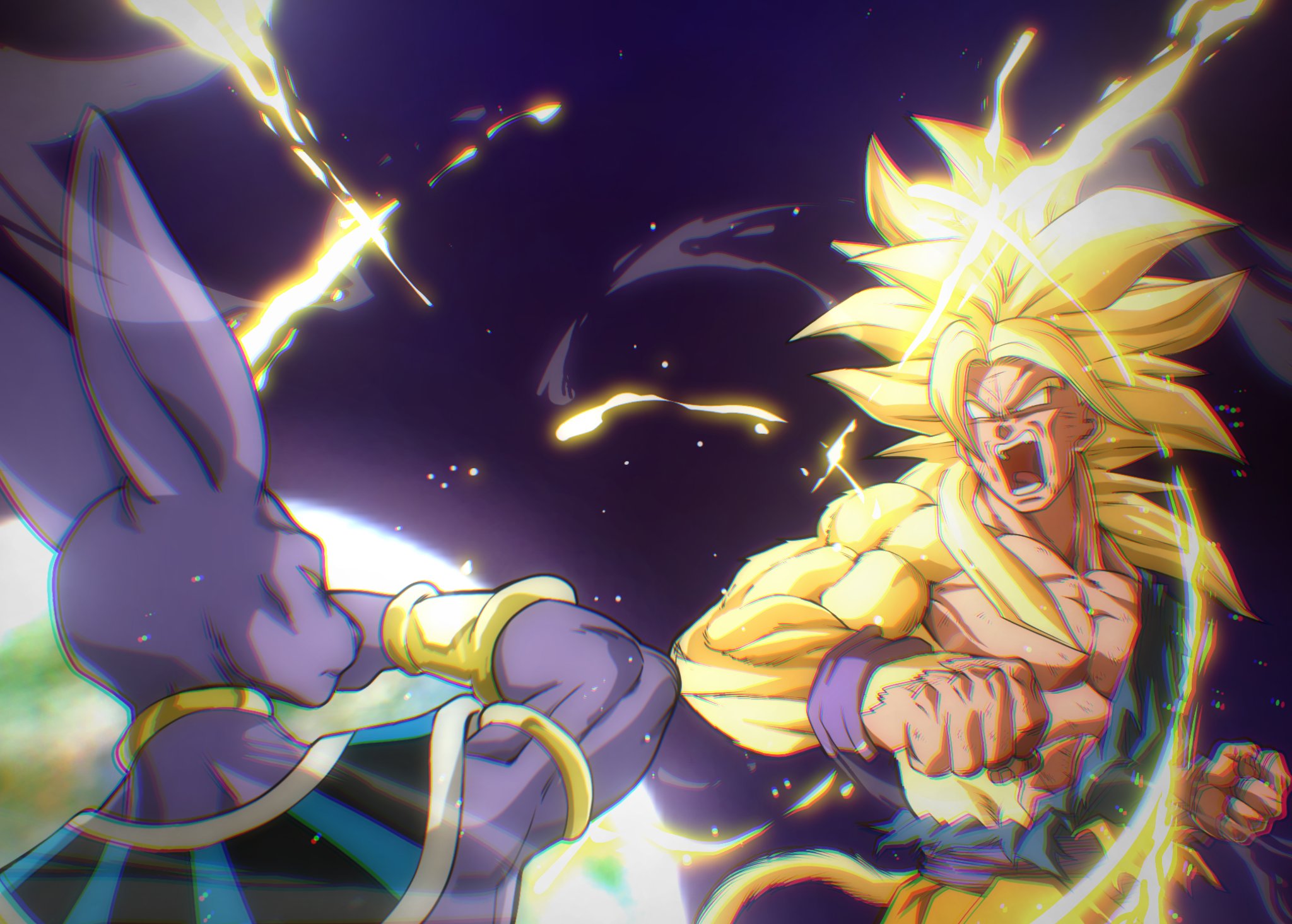 Goku Super Saiyan God Vs Bills