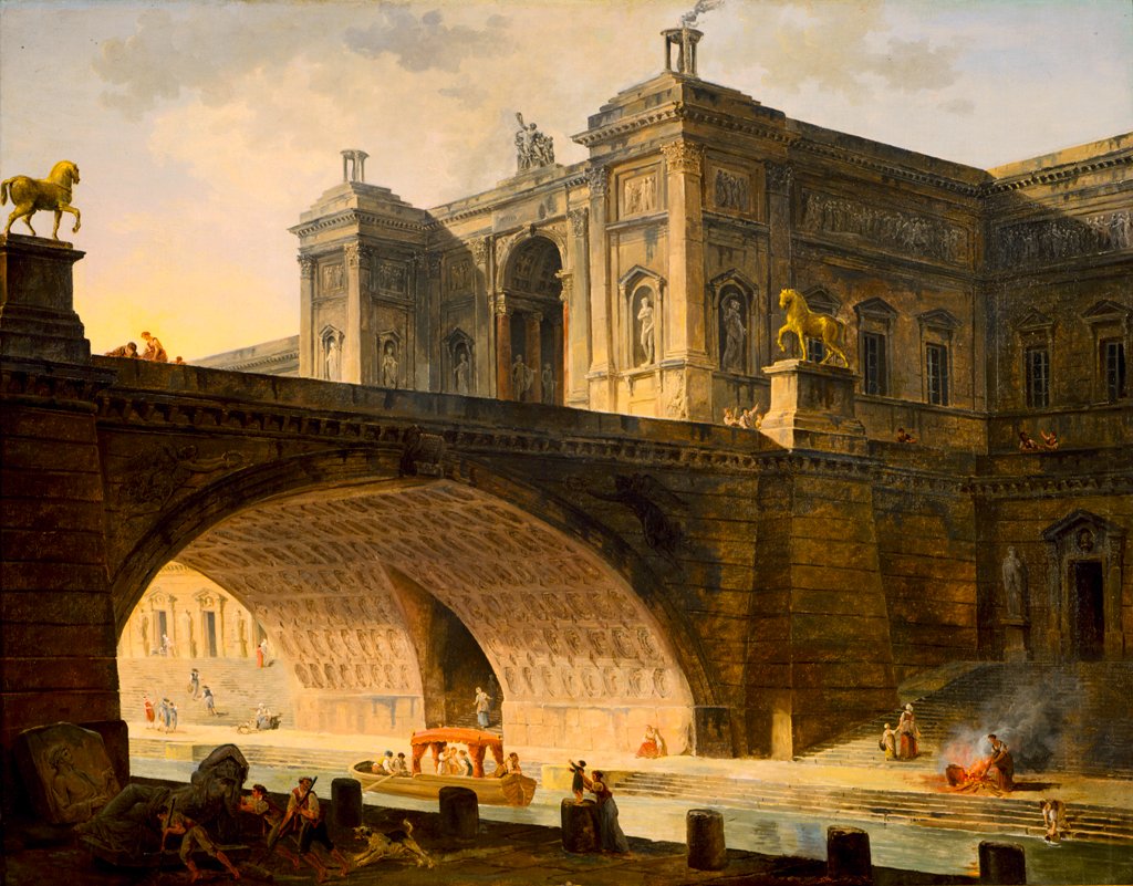 An architectural fantasy in art is known as a "capriccio". These are ...