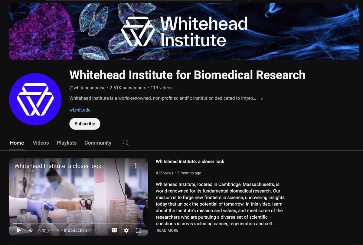 Whitehead Institute I Am Honored To Start A Laboratory At The