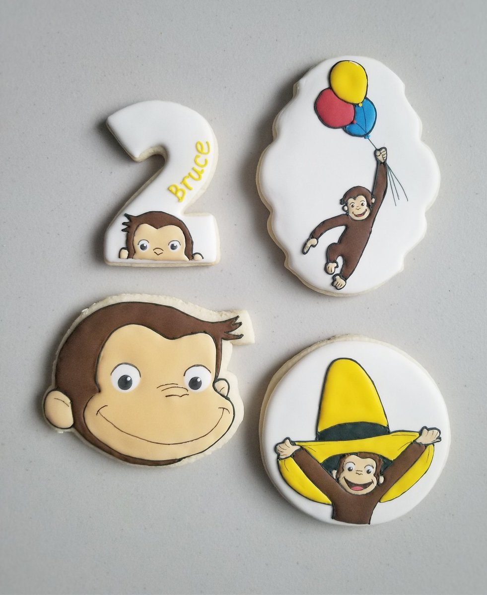 Curious George Birthday Cookies Curious George And Banana Decorated