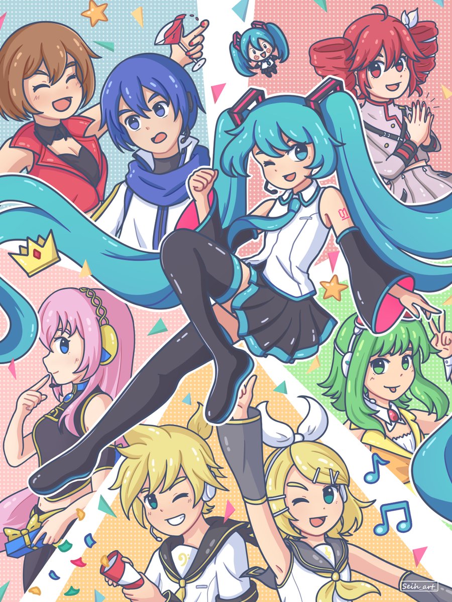 gumi ,hatsune miku ,kagamine len ,kagamine rin ,kaito (vocaloid ...