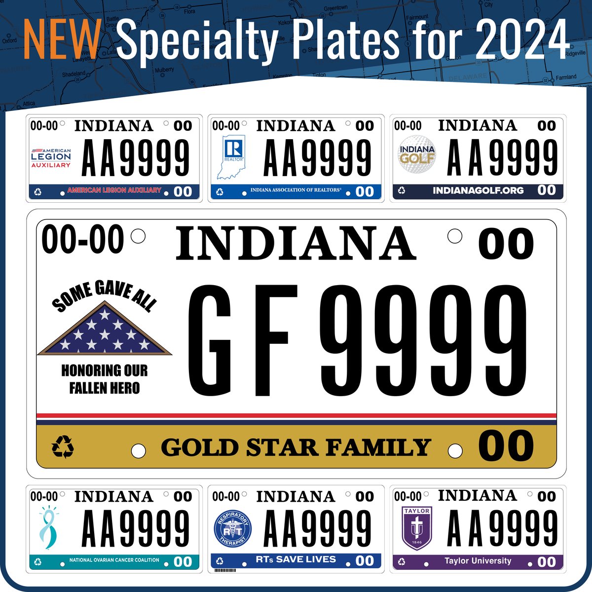 Indiana License Plate Choices