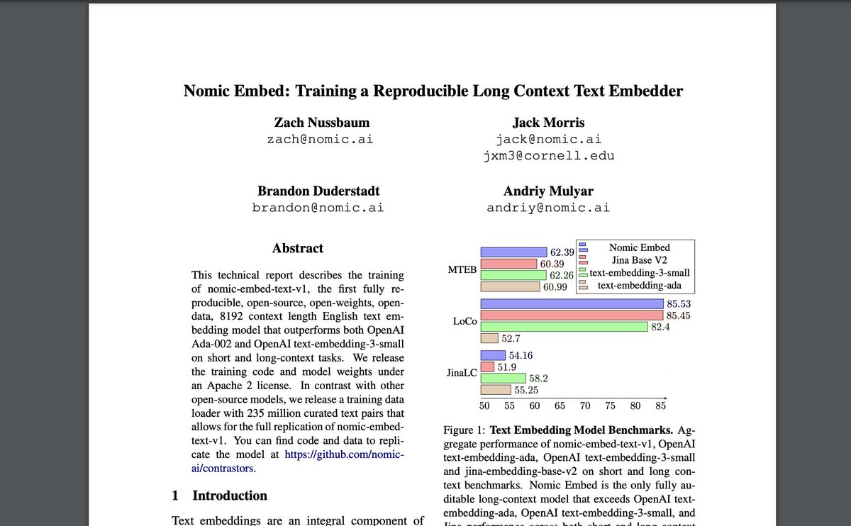 Thread by @nomic_ai on Thread Reader App – Thread Reader App