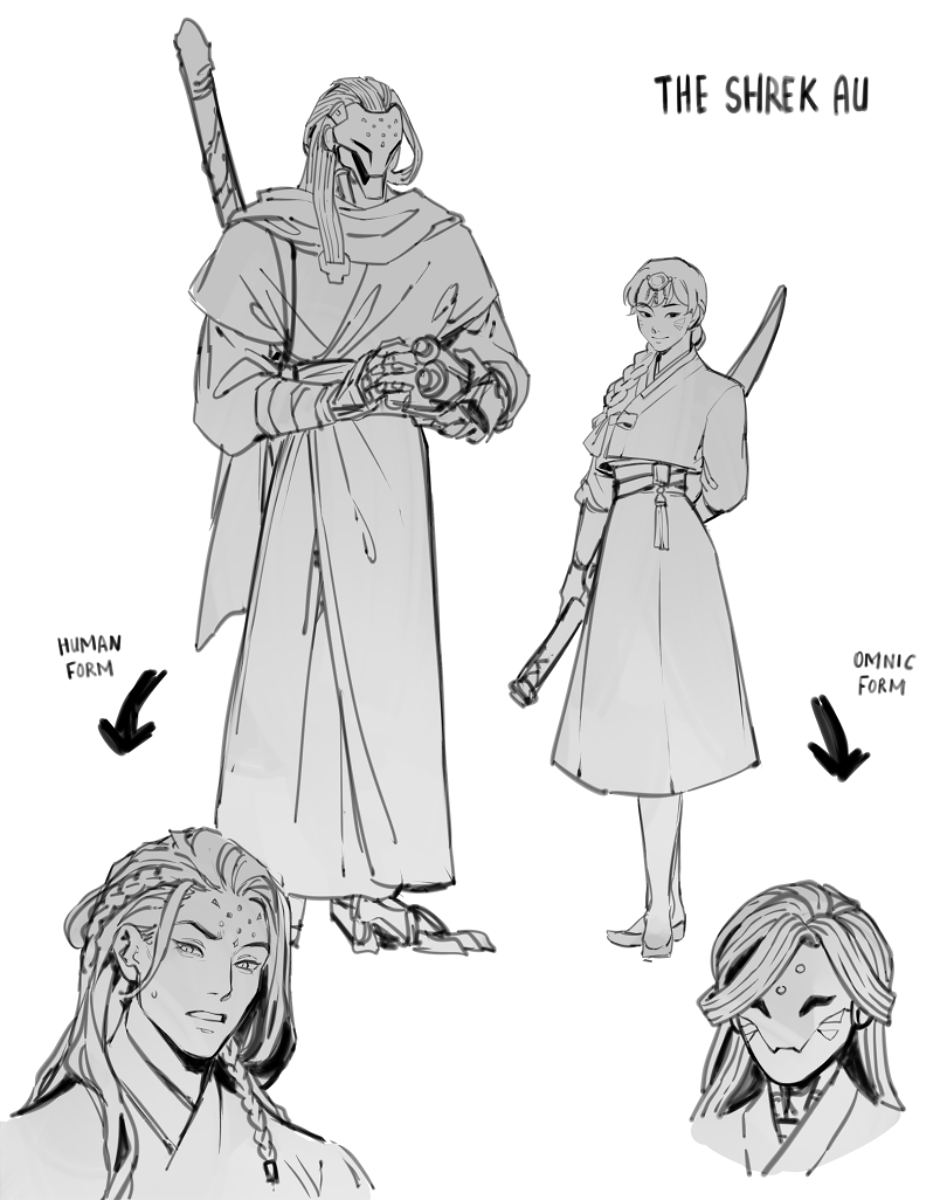 overwatch Shrek AU I know I draw a lot of weird stuff that you guys ...
