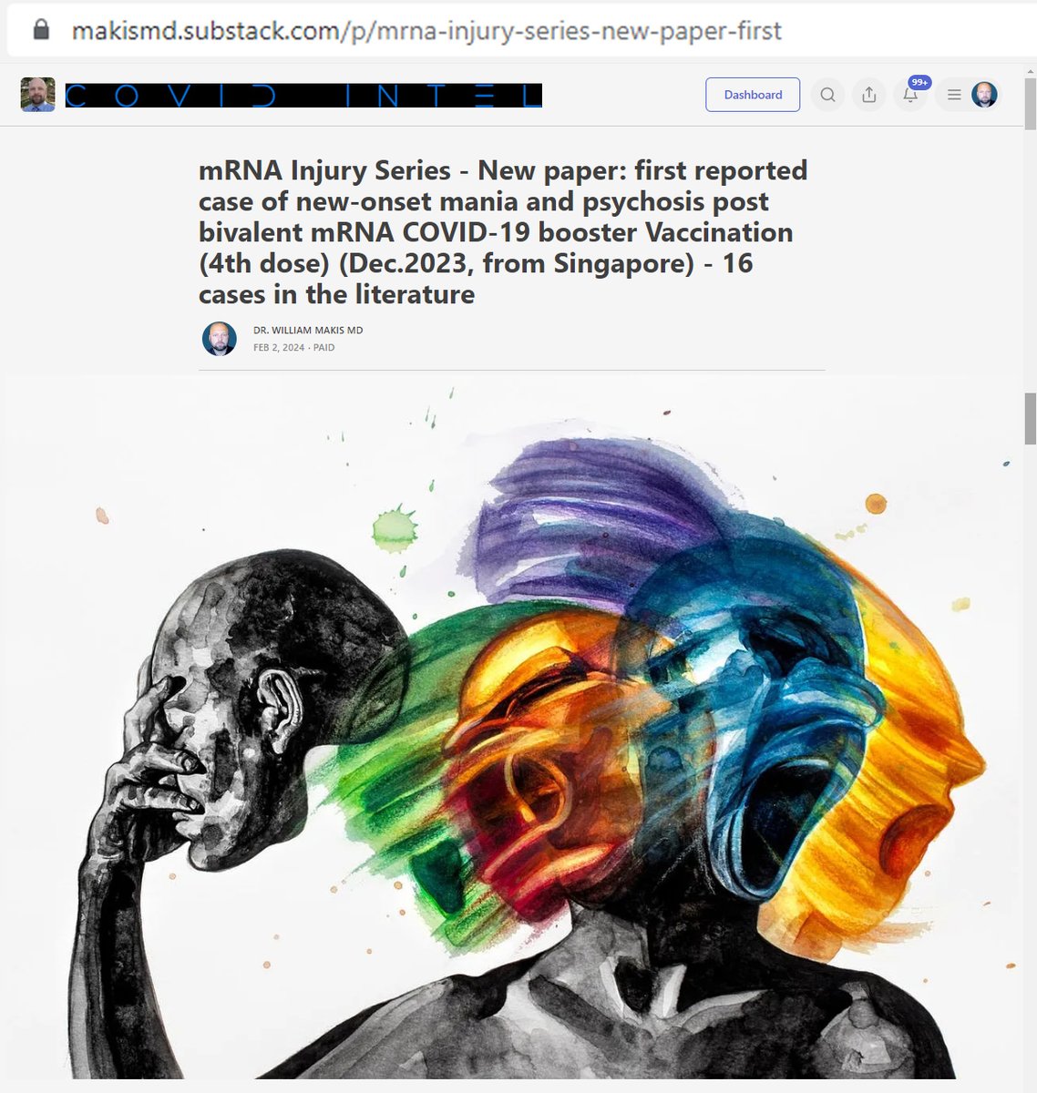 NEW ARTICLE: New paper: first reported case of new-onset mania and ...