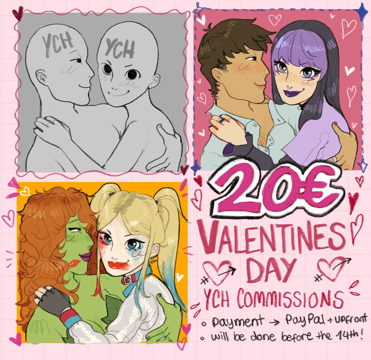 「💘VALENTINE'S DAY YCH COMMISSIONS OPEN!💘 (ych = your chara」🃏 suwa🩸🎰 @ MANGETSU A10 + JW MADRID ...