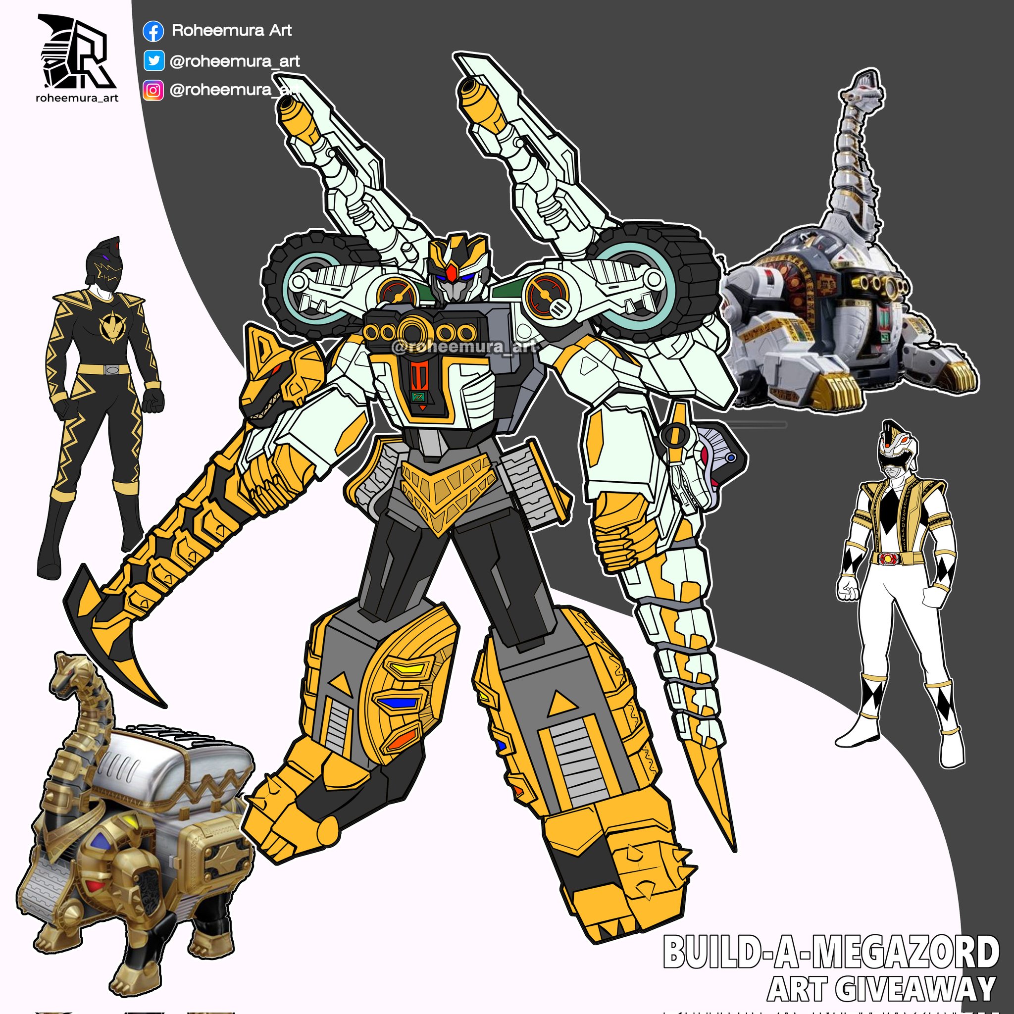 Power Rangers Dino Thunder White Ranger Zord Dino Megazord