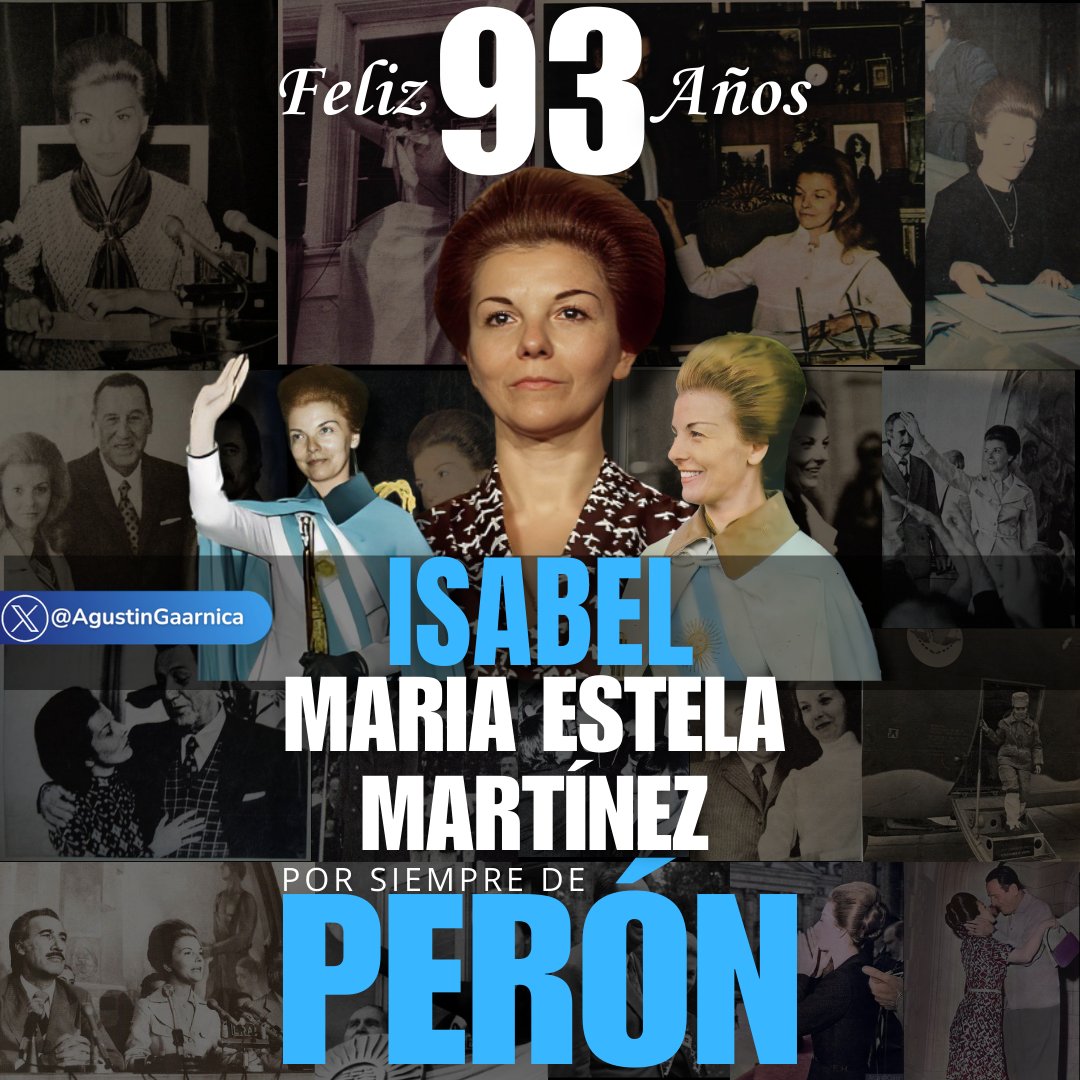 Hoy cumple 93 años María Estela Martínez por siempre de Perón o como le decimos con cariño ...