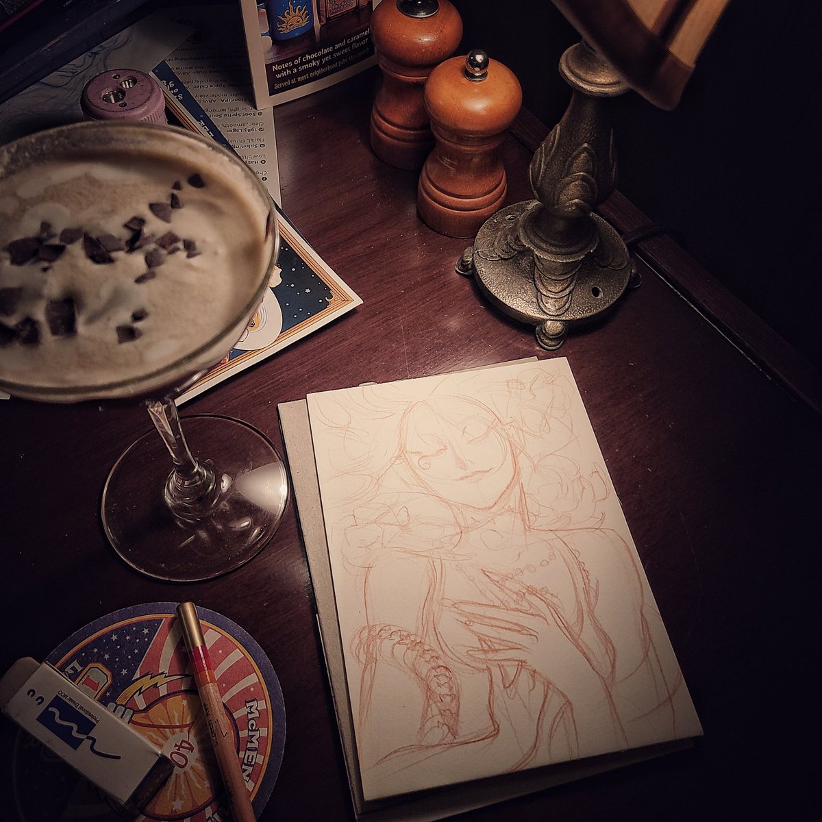 「In Dark Academia Death. Perfect vibes f」|Mindy Leeのイラスト