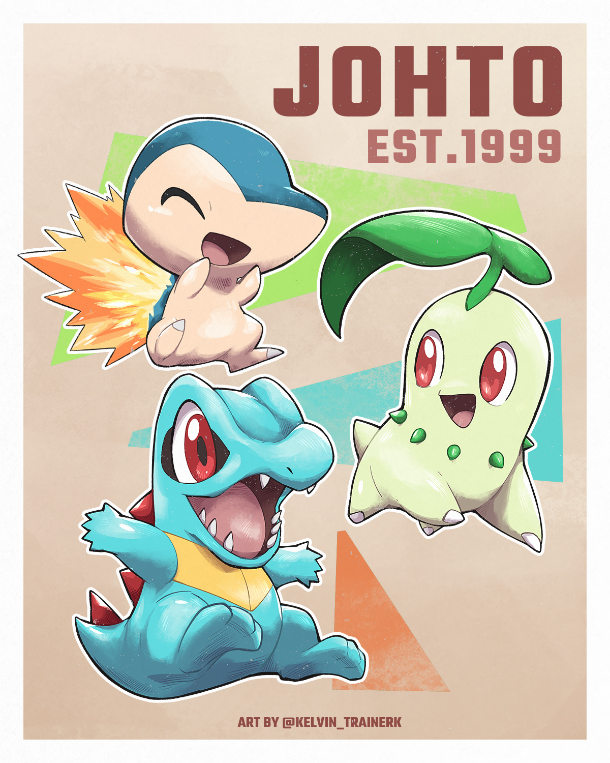 Johto Starters Wallpaper Pokémon: 10 Amazing Works Of Gen II Starter
